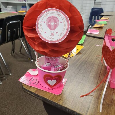 Printable Valentines, Hot Air Balloon Valentines, Class Valentines ...