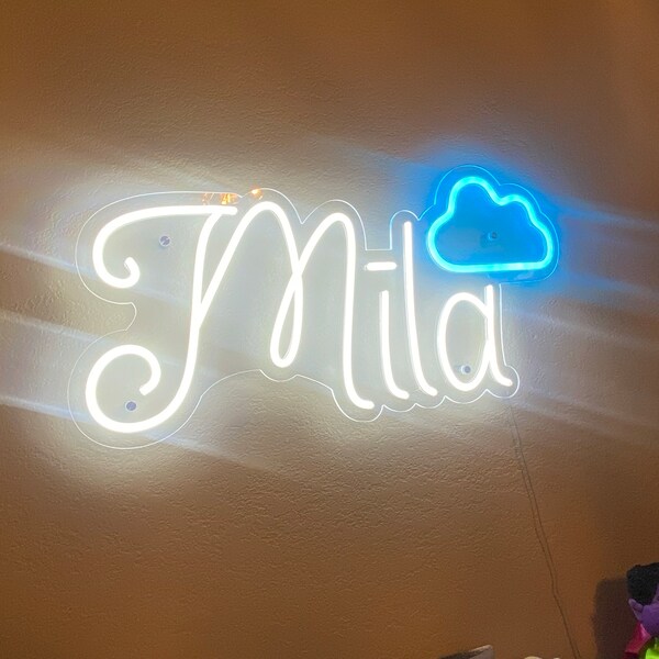 Emily Name Neon Sign, Mila Led Neon Sign, Custom Name Neon Sign, Kids ...