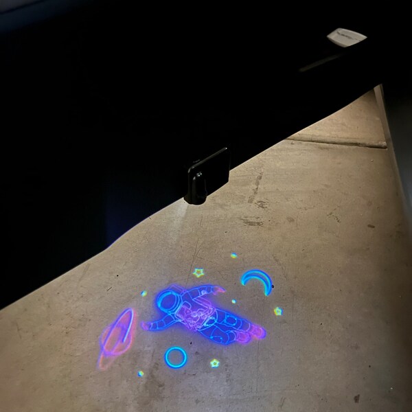 Anime Style Car Door Neon Puddle Light Accessory | Projector | Gift ...