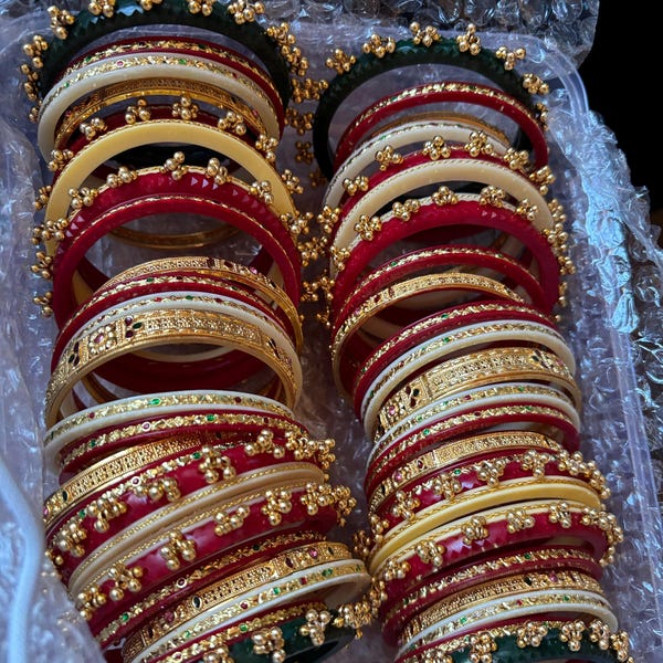 Indian Bangle Set/metal Bangles/bridal Bangles/designer Bangle Set for ...