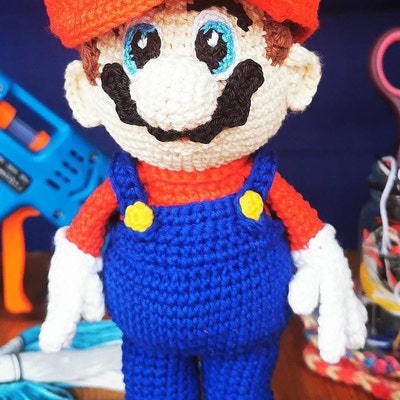 Crochet Pattern Bro Super Plumber PDF Easy Amigurumi Baby Toy Fine or ...