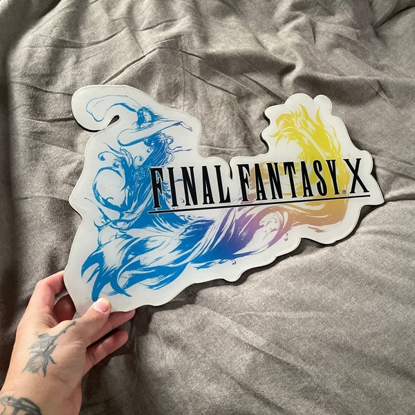 Handmade Final Fantasy X Logo Wall Decor: FFX Game Room Art - Etsy