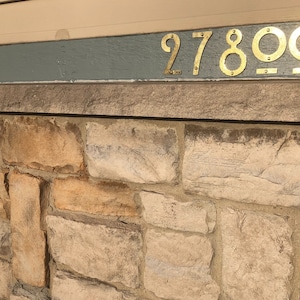 Brass House Mailbox Numbers in Mission Mackintosh Style in Polished ...