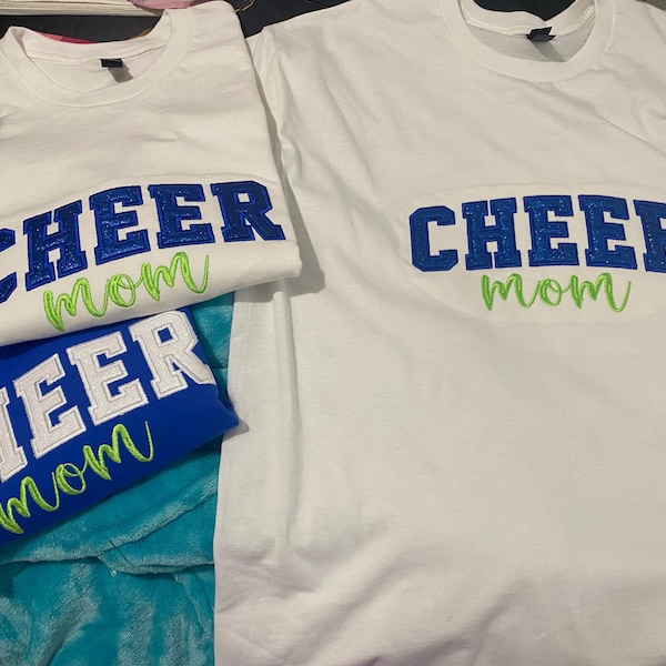 Cheer Mom Arched Applique Embroidery Design - Machine Embroidery File ...