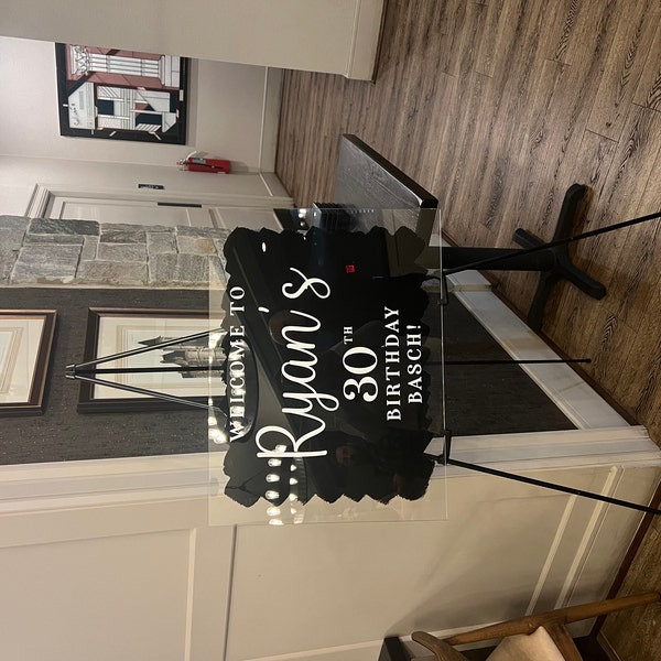 Acrylic Birthday Sign / Custom Birthday Welcome Sign / Acrylic Welcome ...