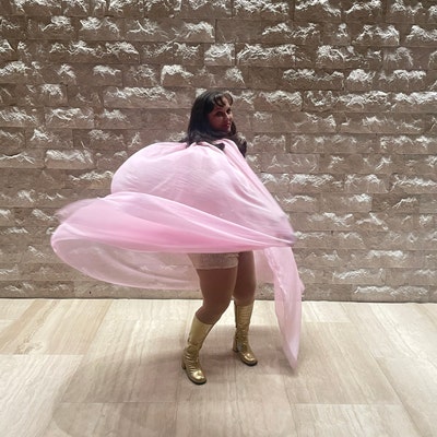 White / Pink Angel Wings Cloak, Original Handmade Long Cloak, Adult ...