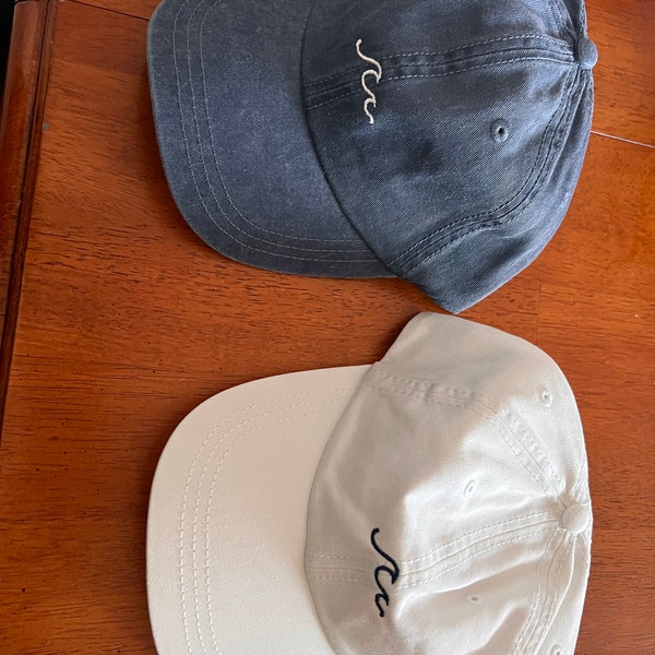 Beach Wave Hat, Embroidered Baseball Cap, Bachelorette Party Hats, Navy ...