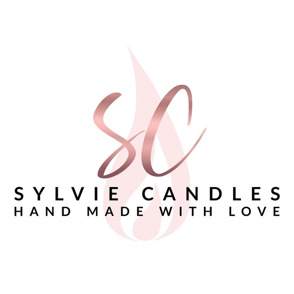 Candle Logo Boutique Handmade Homemade Candles Rose Gold Watermarks ...