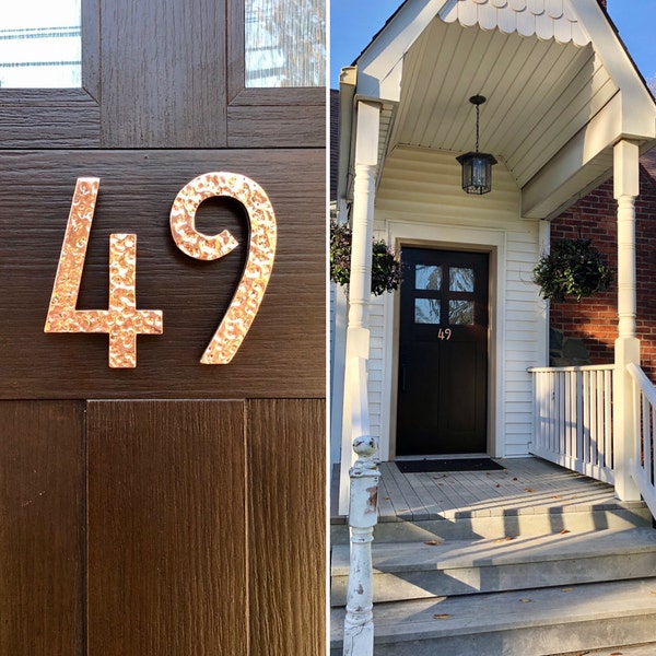 Mission Mackintosh Style Floating Numbers in Copper 3"/75mm or 4"/100mm ...