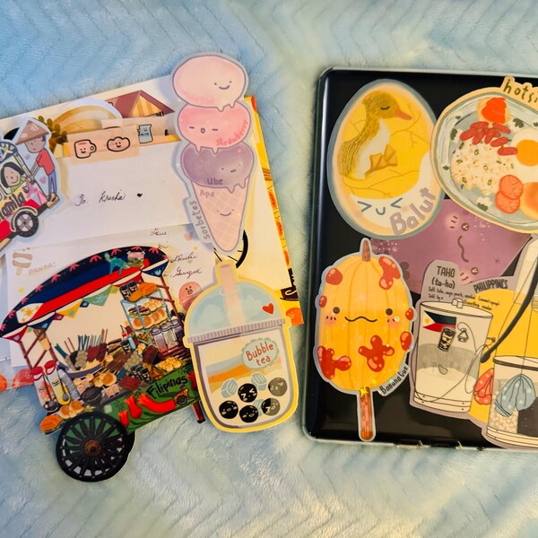 Filipino Street Food Cart, Philippines Street Food Cart Sticker - Matte ...