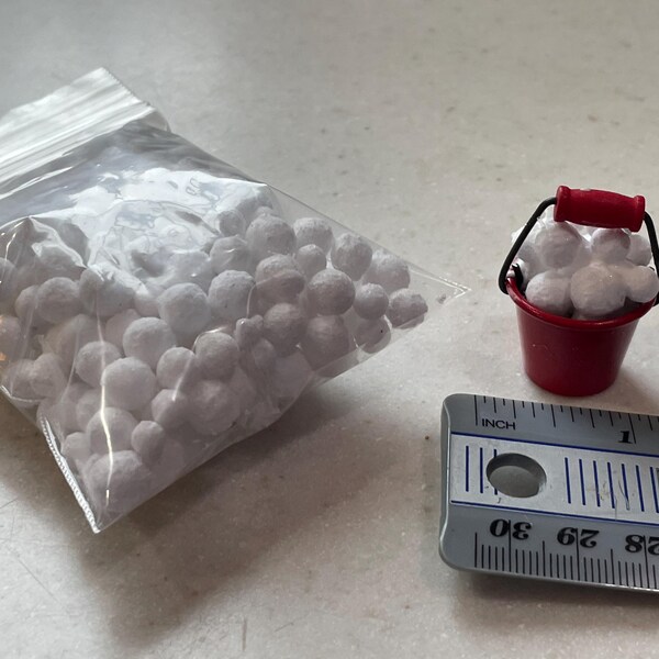 Christmas Miniatures,miniature Snow Shovel,tiny Snowballs,mini Snowball ...