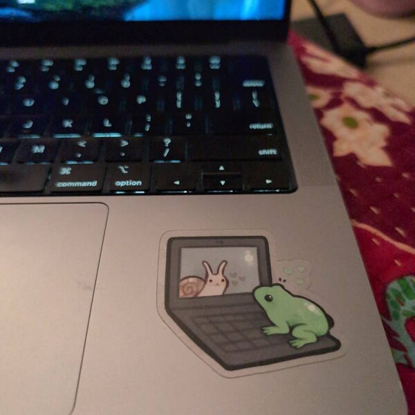 Date Night Clear Sticker Set of 2 / Snail and Frog Stickers / Cute ...