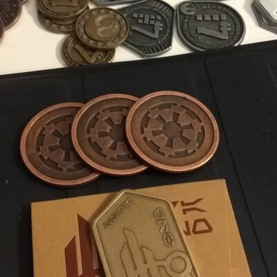 Sabacc Metal Credit Set 4 Player Solid Metal Sabacc Imperial - Etsy