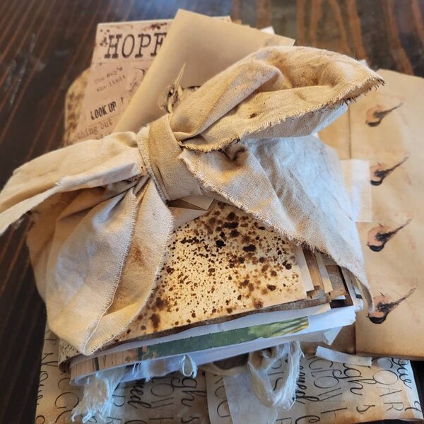 Duffy Journal Signature, Tea Dyed Paper Journal, Coffee Stained Paper ...