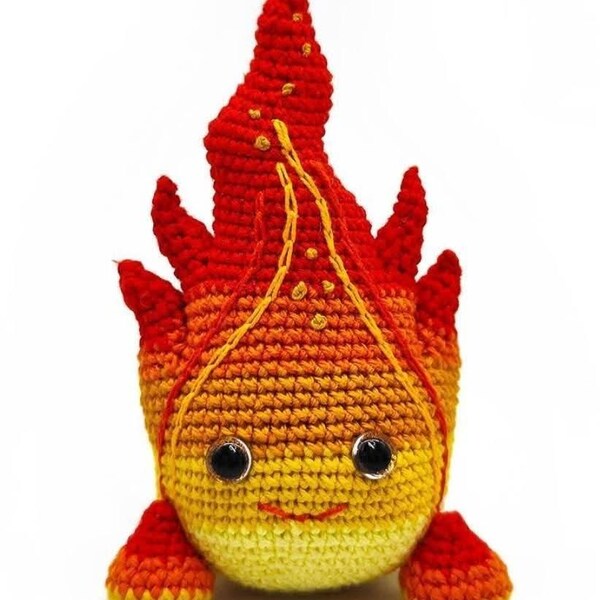Fire Sprite Crochet Pattern: Amigurumi Flame Toy (PDF Tutorial) - Etsy