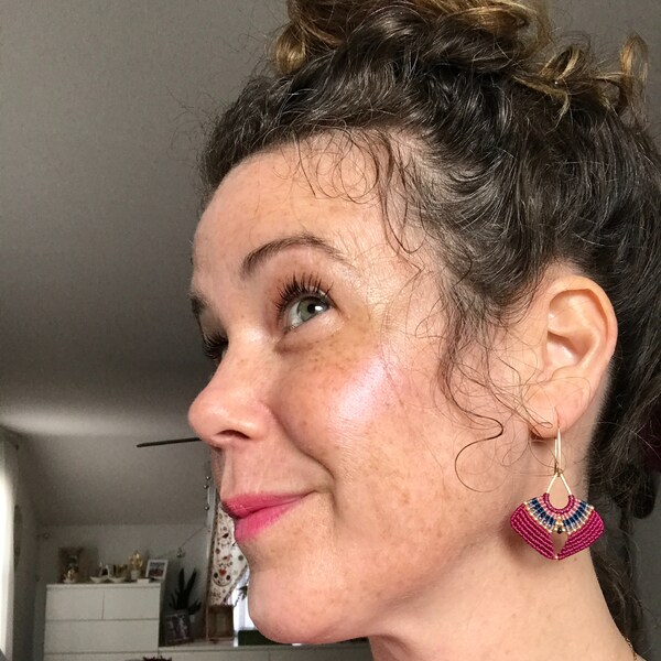 Macrame Earrings Tutorial 1, Micro Macrame Pattern, Pdf Tutorial, DIY ...