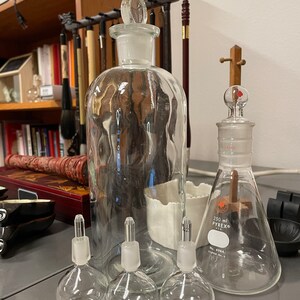 Glass Tube on Stem 30 Ml Volume 7.5 Inches Tall With Cork Stopper - Etsy