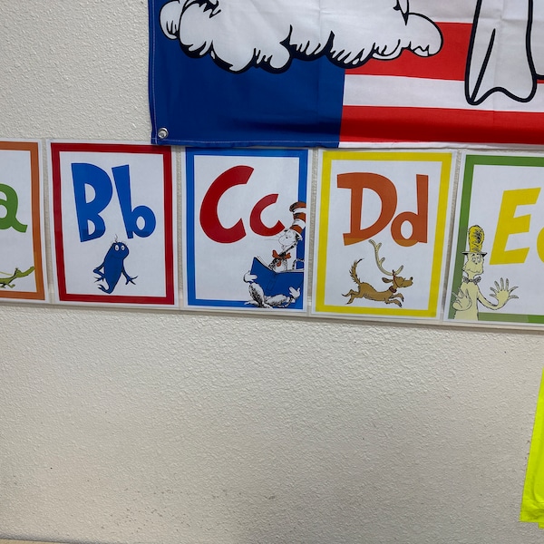 Dr Seuss Alphabet Posters | Learn Your Abc's | Alphabet Learning Signs ...