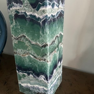 Black Marble End Table Luxurious Handmade Italian Marble 20 Tall - Etsy