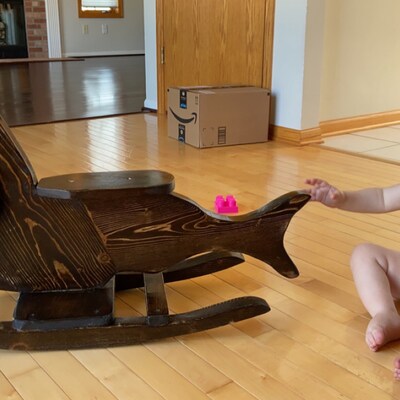 Solid Wood Rocking Fish - Etsy