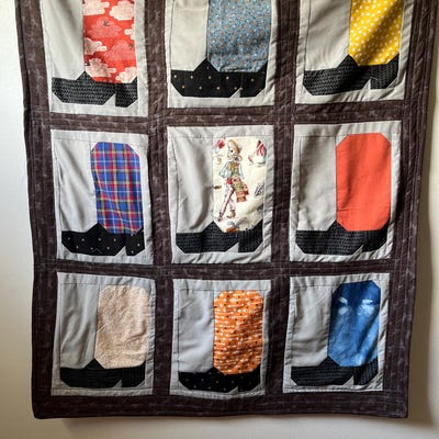 Western Patriotic Cowboy Boot Quilt Pattern 58X70 Inches Instant ...