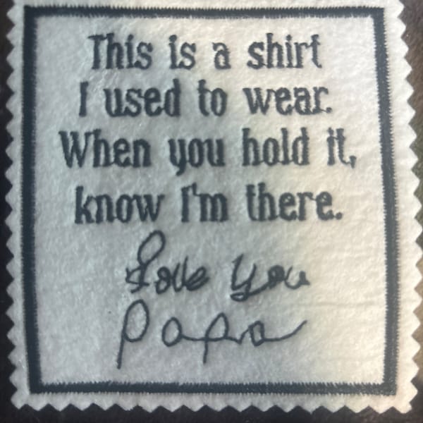 PATCH for Memory Pillow Custom Signature - Etsy