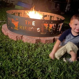 Dog & Pheasant Fire Pit Ring 16 Tall Heavy Duty Gift | Etsy