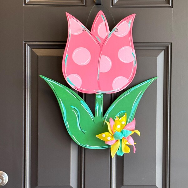 Pot of Flowers Door Hanger. Spring Door Hanger. Summer Door Hangers ...