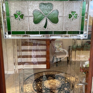 Custom Shamrock Stained Glass Panel - Etsy