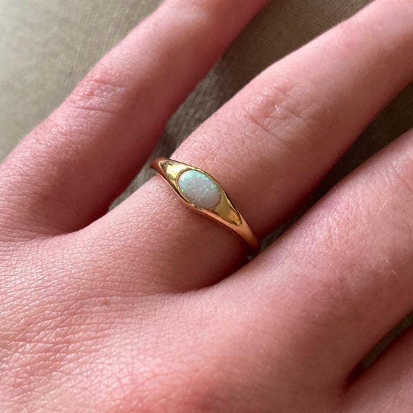 Emerald Cut Sapphire Engagement Ring, Dainty Diamond Bridal Ring ...