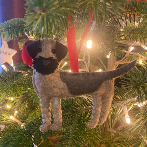 Custom Beagle Christmas Decoration Personalised Felt Dog Ornament Gift ...