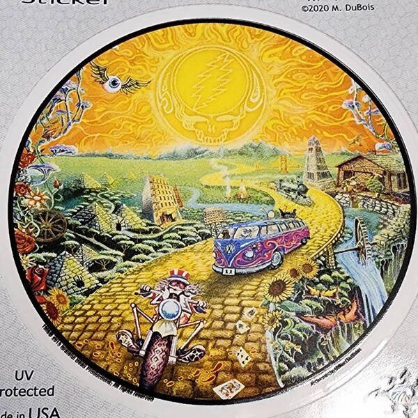 Smiling Skeleton Sun Patch, Grateful Dead Tour, Original, Jerry Jaspar ...