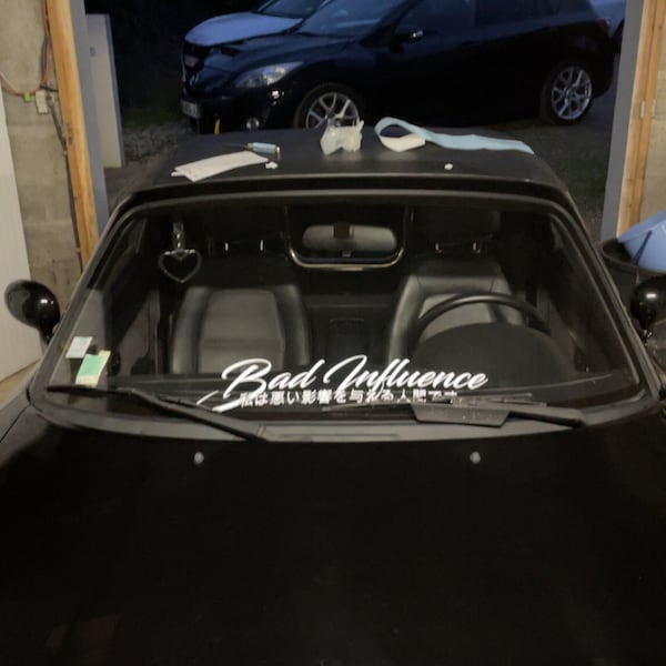 Bad Influence in Japanese Blei Decal Windshield Banner Decal JDM ...