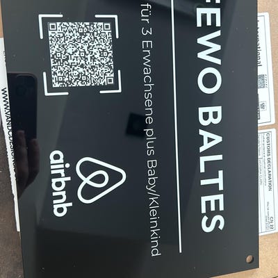 Personalised Wifi Acrylic Sign Small Business, Wifi QR Code Wall Plaque ...