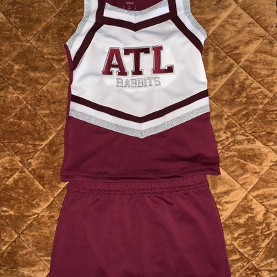Maroon Cheer Uniform, Customized Cheerleading Uniform, Girls Cheer ...