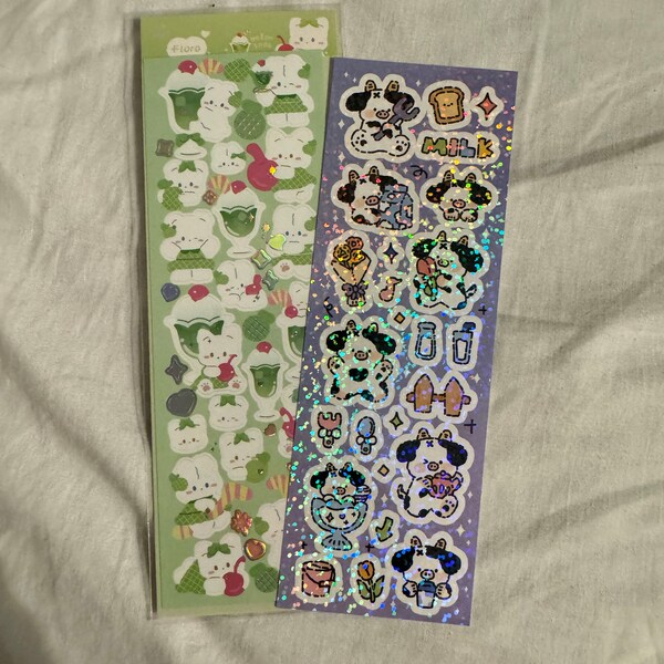 Cute Korean Sticker Sheets, Kawaii Stationery, Kawaii Sticker Sheets ...