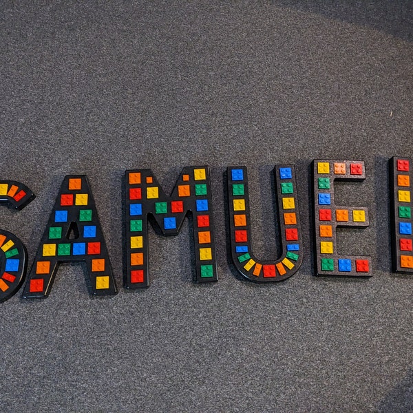 Black "brick Script" Wall Letters, Embedded With Real Bricks. - Etsy