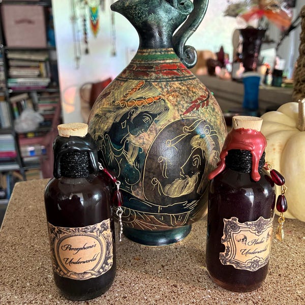 MINI Persephone & Hades | Greek Mythology Color Changing Potion Bottles ...