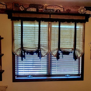 Cottage Valance Natural Beige or White Cotton Country French Curtain ...