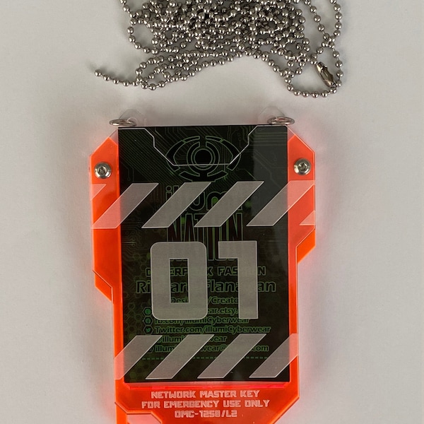 Cyberpunk Keycard Style Card ID Holder - Etsy