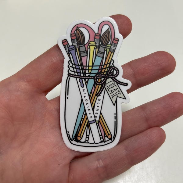 Create More, Worry Less Sticker | Waterproof Sticker | Artist Sticker ...