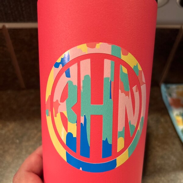 Custom Monogram Decal Sticker Pack | Full Sheet Monogram Bundle | 14 ...