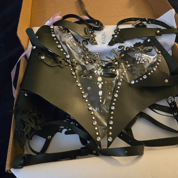 Fairy Wings Harness, Harness With Wings, REAL Leather Harness, Harness ...