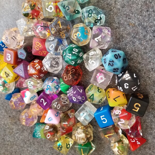 HALF Pound of DND Dice, Assorted Loose Dice, Dice by Weight, Dnd Dice ...