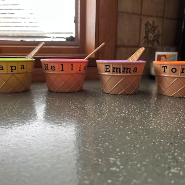 Custom Ice Cream Cup | Personalized Ice Cream Bowl With Spoon | Ice ...