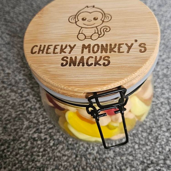 Personalised Jar With Laser Engraved Lid - Gaming Snacks | Sweet Jar ...