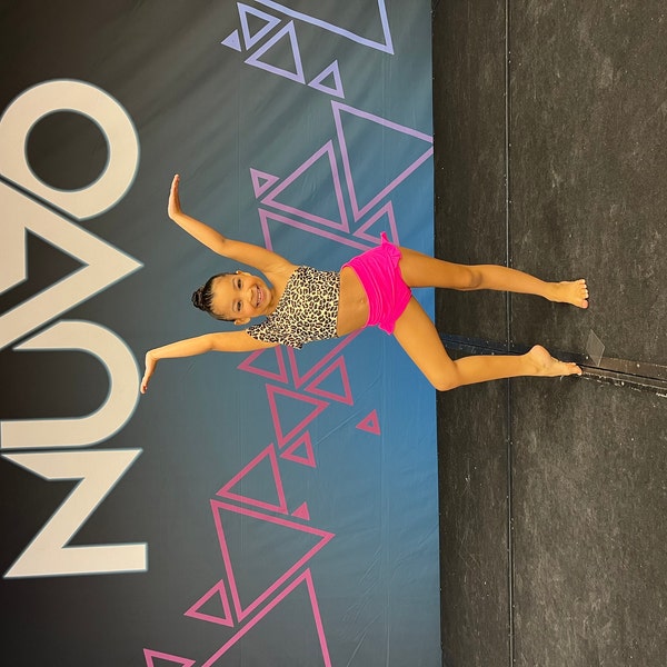 Light Blue Flutter Sleeves and Ruffle Bottom Great for Dance/ Cheer ...