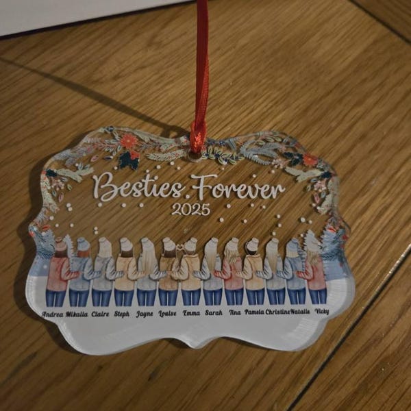 Besties Forever Christmas Bauble, Best Friends Christmas Ornament ...