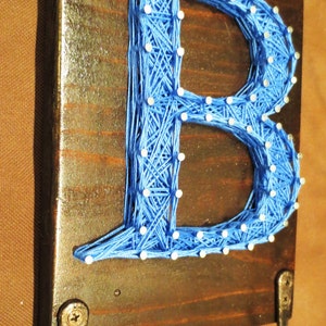 Initial Art String Decor Alphabet Letter Art Custom - Etsy