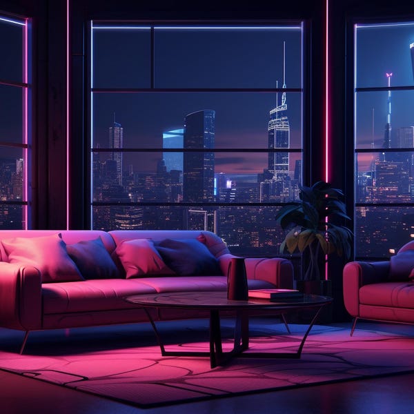 Animated Stream Screen Cyberpunk Room Looped Vtuber Background Twitch ...